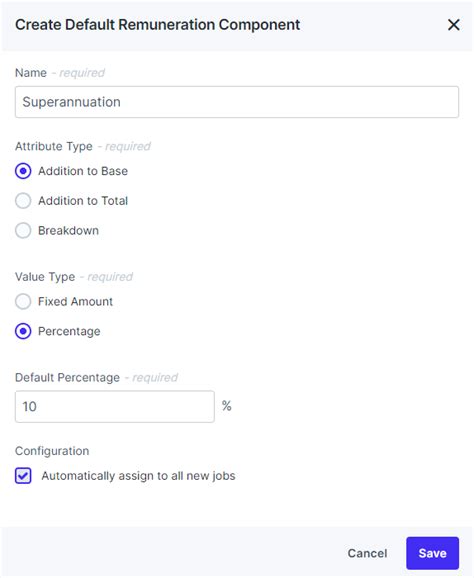 Creating And Editing Default Remuneration Components Humanforce