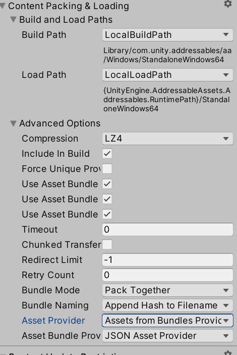 How To Load A Raw Json File With Addressable Json Provider Unity