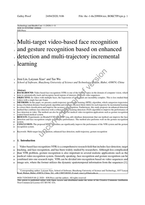 Pdf Multi Target Video Based Face Recognition And Gesture Recognition