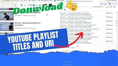 How To Export Youtube Playlist Video Urls And Titles To Text Or Csv