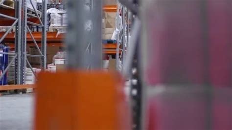 Female Warehouse Worker Pulling Cart Stock Video Pond5