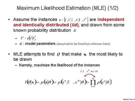 Maximum Likelihood Estimation Berlin Chen Department Of Computer