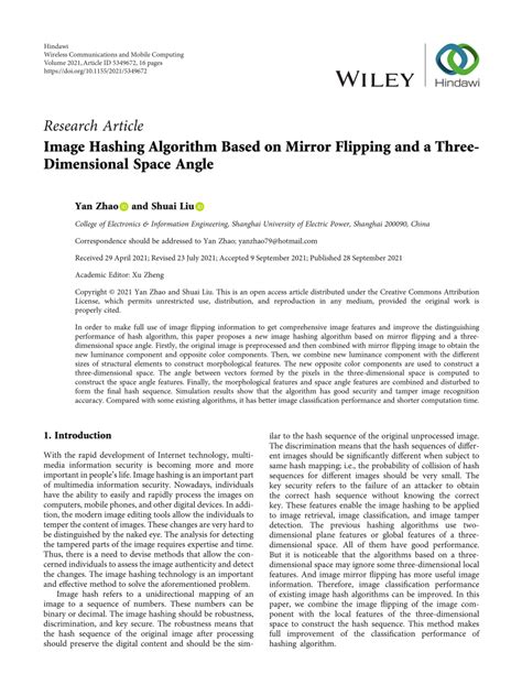 pdf image hashing algorithm based on mirror flipping and a three