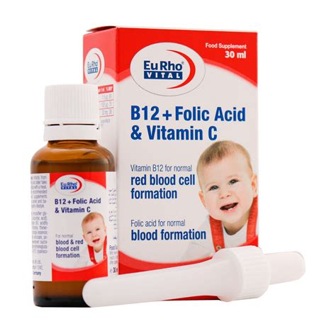 قطره B12 فولیک اسید و ویتامین C یوروویتال 30 میلی لیتر Eurhovital B12