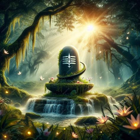 Ai generative image of Lord Shiva Nandi Bull Shiva Parvati amp Shiva Linga | Premium AI ...