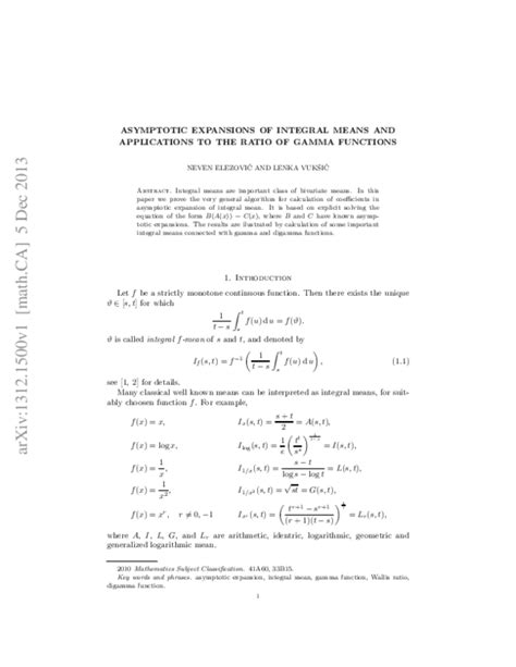 Pdf Asymptotic Expansions Of Integral Means And Applications To The