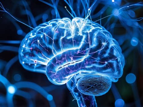 Microscopic Neural Network And Brain Connectivity Premium Ai Generated Image