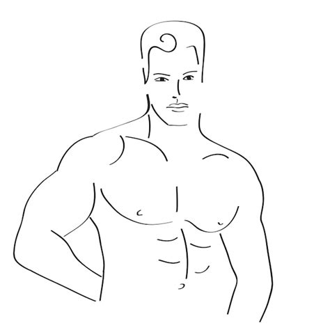 Free Vector Sexy Man Sketch