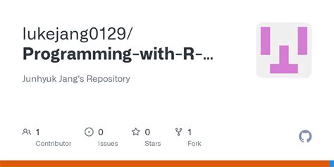 GitHub Lukejang Programming With R And Python Junhyuk Jang S Repository