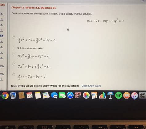 Solved Determine Whether The Equation Is Exact If It Is Chegg