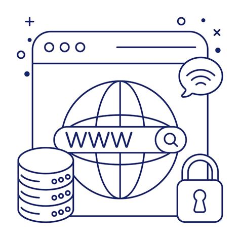premium vector a linear design icon of web browser vector