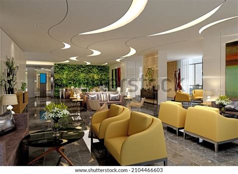 럭셔리 호텔 로비 3d 렌더링 스톡 일러스트 2104466603 Shutterstock