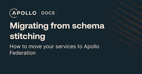 Migrating From Schema Stitching Apollo Graphql Docs