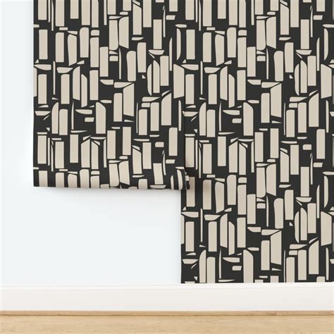 Abstract Monochrome Window Blocks And Wallpaper Spoonflower