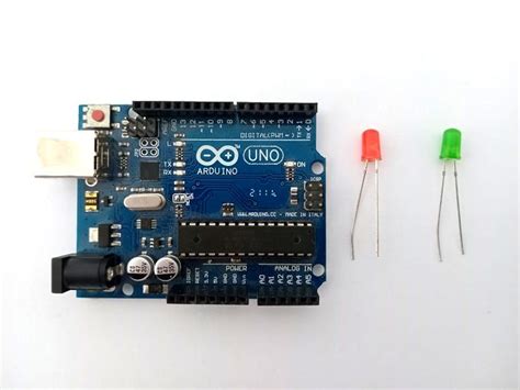 Turn On Two Leds By The Arduino Uno