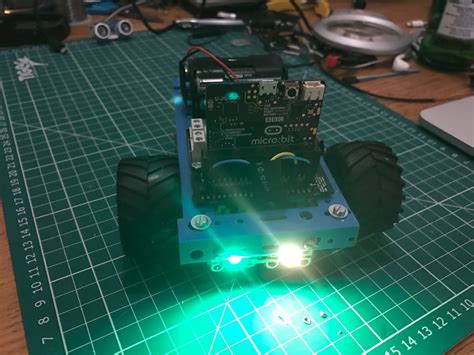 object avoidance microbit robot using the kitronik motor controller 7