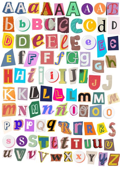 Scrapbook Letters Digital Scrapbook Letters Magazine Alphabet