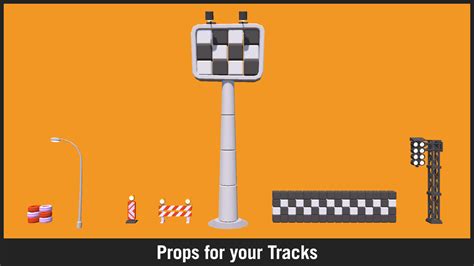 Modular Race Track Low Poly