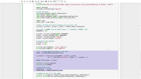 How To Do Fashion Mnist Image Classification Using Gradientboosting In Python Youtube
