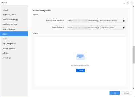Configure Strategy Library Oauth2