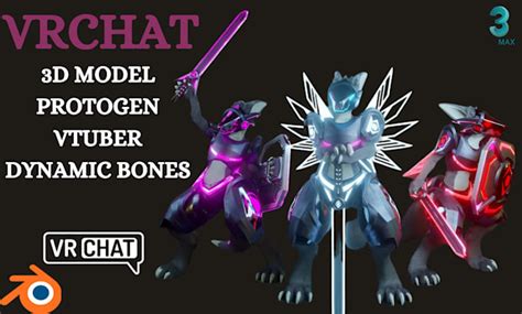 Do Vrchat Avatar Protogen Model Vrc Character 3d Model By Dynamte