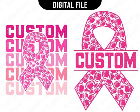 Custom Breast Cancer Mascot Svg Custom Svg Spirit Svg Etsy