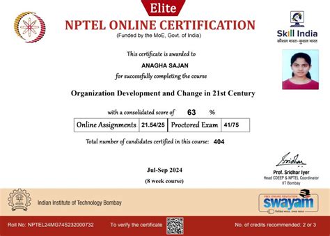 anagha sajan on linkedin thrilled to share my recent certification in organization development
