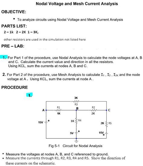 solved nodal voltage and mesh current analysis objective to analyze