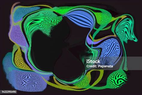 추상 3d 테두리 검은 배경 컬러 장식품 복사 공간 배너 브로셔 포스터 녹색 라일락 노란색 색상 0명에 대한 스톡 벡터 아트 및 기타 이미지 Istock