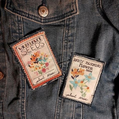 Handmade Flower Jean Patches Etsy