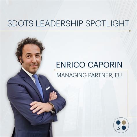3dots Capital Advisory On Linkedin Meet Enrico Caporin One Of 3dots Managing Partners In The