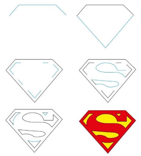 How To Draw Superman Logo Step By Step Drawing Photos