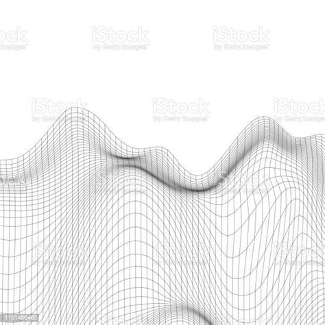추상적인 벡터 풍경 배경입니다 사이버 공간 그리드 3d 기술 그림입니다 0명에 대한 스톡 벡터 아트 및 기타 이미지 0명 과학 디자인 Istock