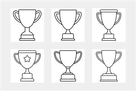Trophy Line Art Illustrations For Young Artists 48690030 Vector Art At Vecteezy