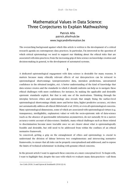 pdf mathematical values in data science three conjectures to explain