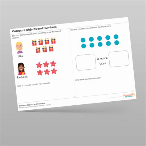 Year 1 Compare Objects And Numbers Reasoning And Problem Solving