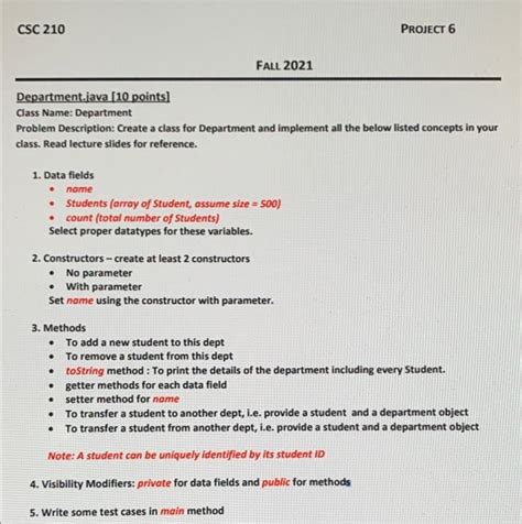 solved csc 210 project 6 fall 2021 department java 10