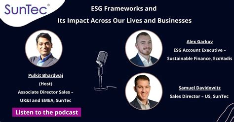 Suntec Business Solutions On Linkedin Esg Frameworks And Its Impact Across Our Lives And Businesses