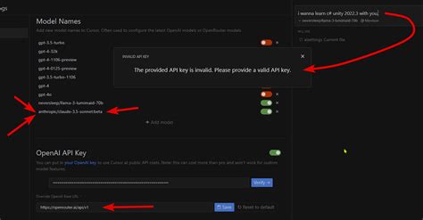 If I Add Openrouter It Says The Provided Api Key Is Invalid Discussions Cursor Community Forum