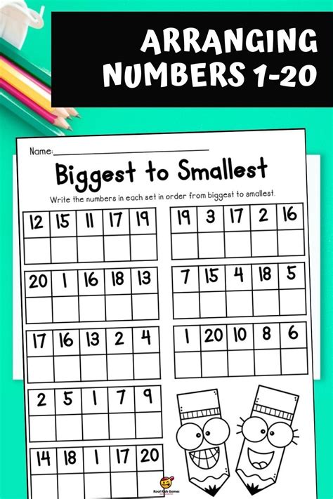 smallest to biggest number worksheet artofit