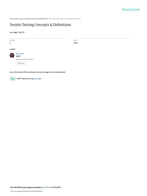Tensile Testing Concepts Definitions Pdf Deformation Engineering Yield Engineering
