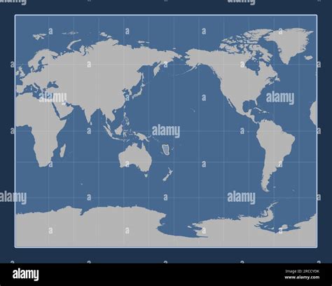 Shape Of The New Hebrides Tectonic Plate On The Solid Contour Map In The Gall Stereographic