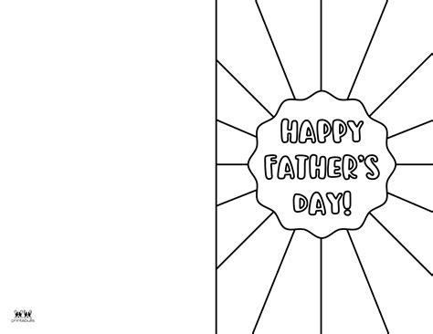 Happy Fathers Day Card Coloring Page