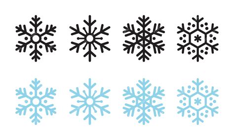 Premium Vector Vector Set Of Simple Snowflake Icons Snowflake Symbols