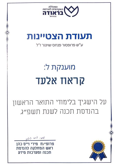 Elad Krauz On Linkedin Im Really Honored To Share That Ive Received