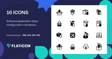Software Application Setup Configuration Maintenance Installation Icon Pack 16 Svg Icons