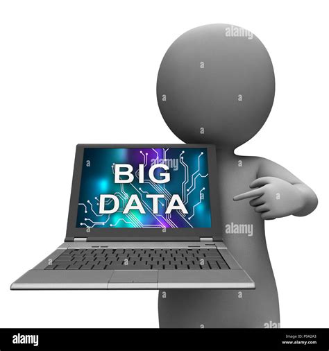 Bigdata Flow Stream Of Big Data 3d Rendering Shows A Fluid Information