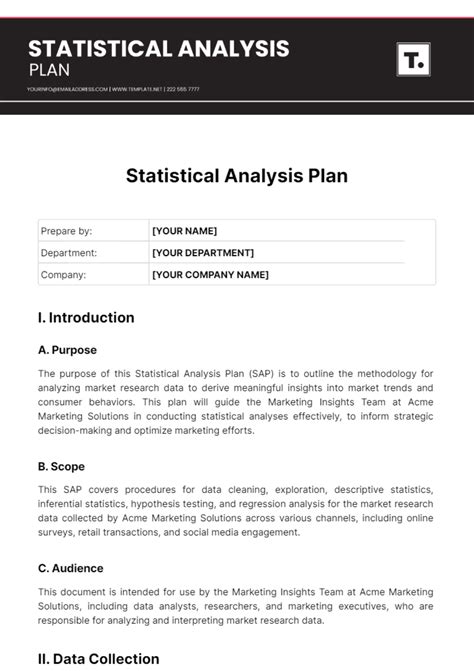 Free Statistical Analysis Plan Template To Edit Online