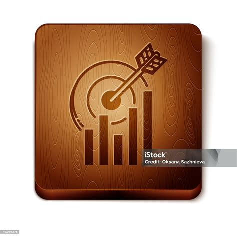 흰색 배경에 격리 된 그래프 차트 아이콘이있는 갈색 대상입니다 텍스트 파일 아이콘을 보고합니다 회계 기호입니다 감사 분석 계획