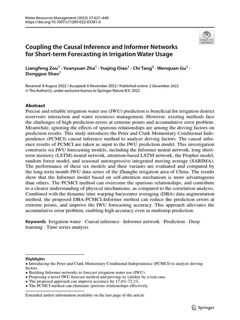 Coupling The Causal Inference And Informer Networks Pdf Prediction Forecasting